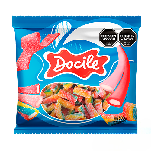 Docile stick bites size frutilla acida coloridas *500 gr | Tyna ...