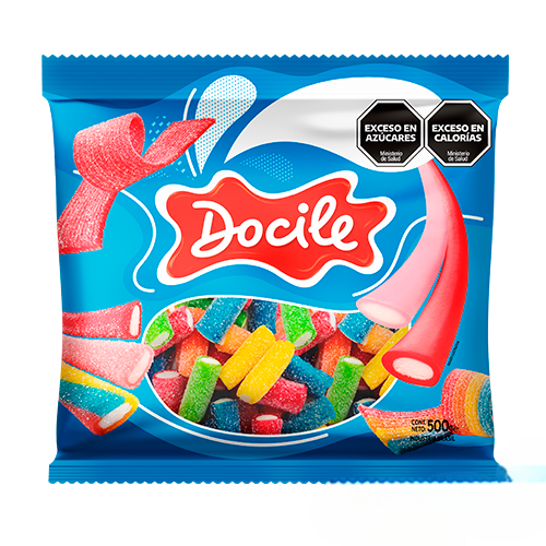 Docile stick bites size 5 colores acida 12*500 gr | Tyna Distribuidora
